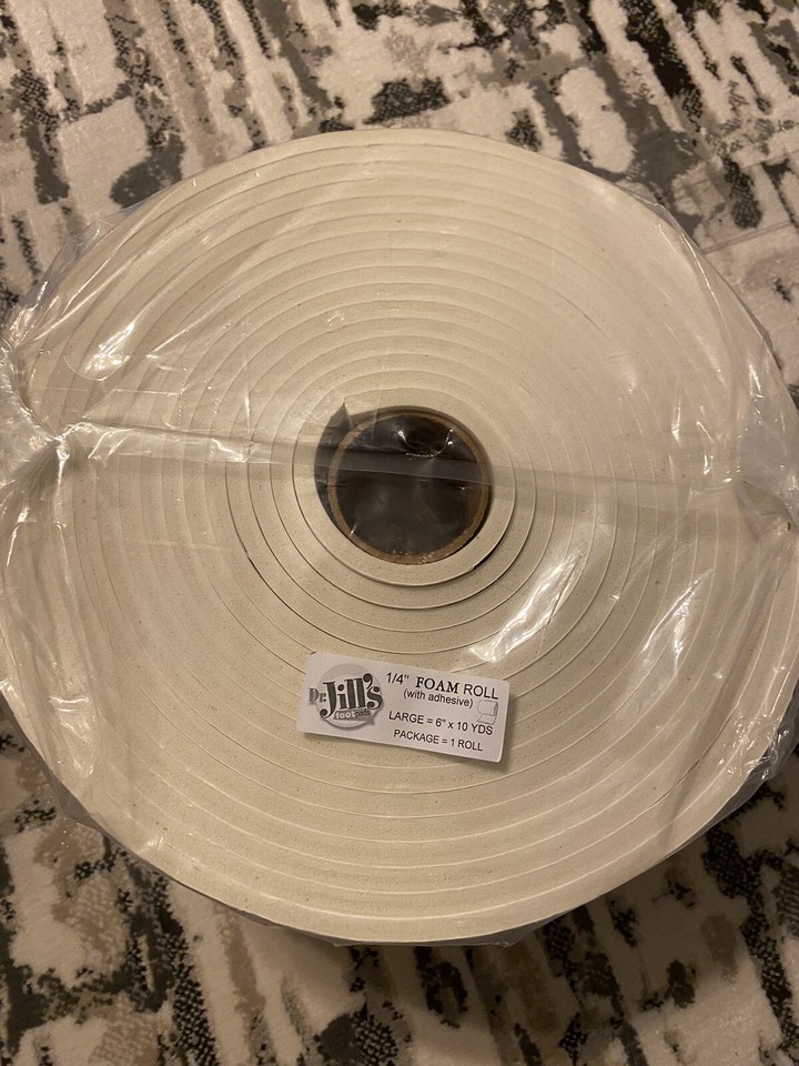 Dr. Jill's1/4 Foam Roll with adhesive, Large 6x10 yards ,1 package=1 ...