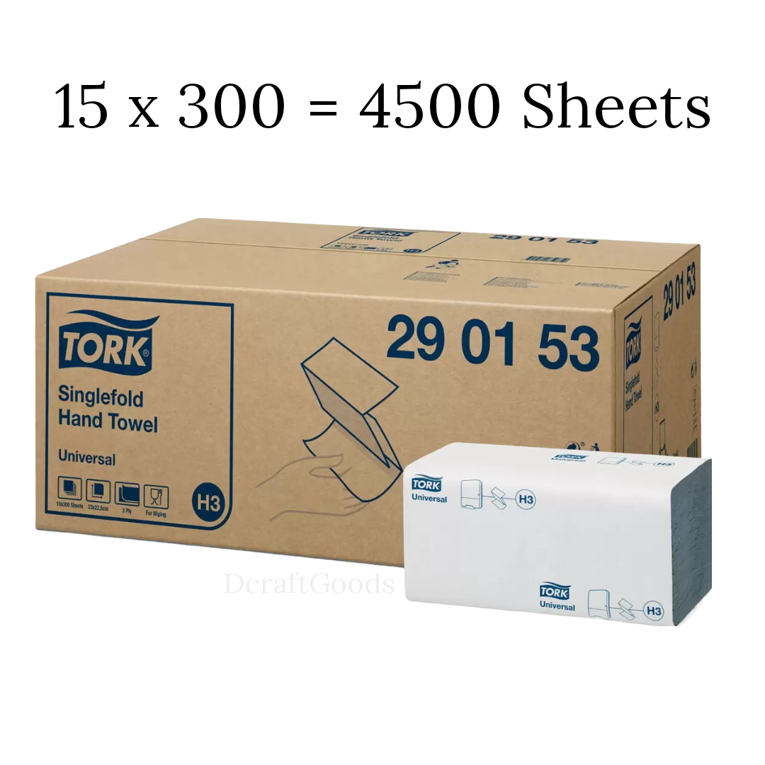 Hand Towels Tork Universal 2Ply Single-fold Wiping Paper Towels 4500 ...
