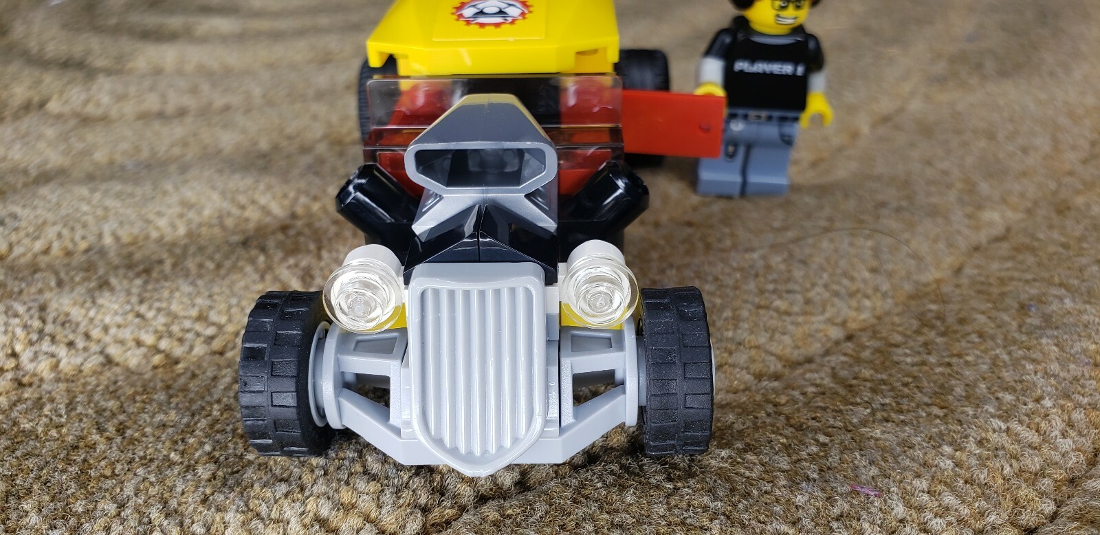 LEGO City Hot Rod Custom Red Yellow with Roof - No Box/Figs | eBay