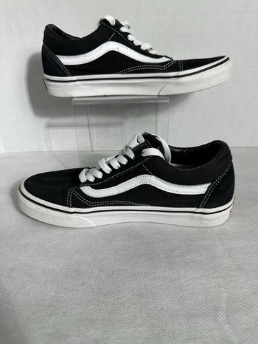 Vans Old Skool Classic Shoes Womens 8 Mens 6.5 Mid Top Black White ...