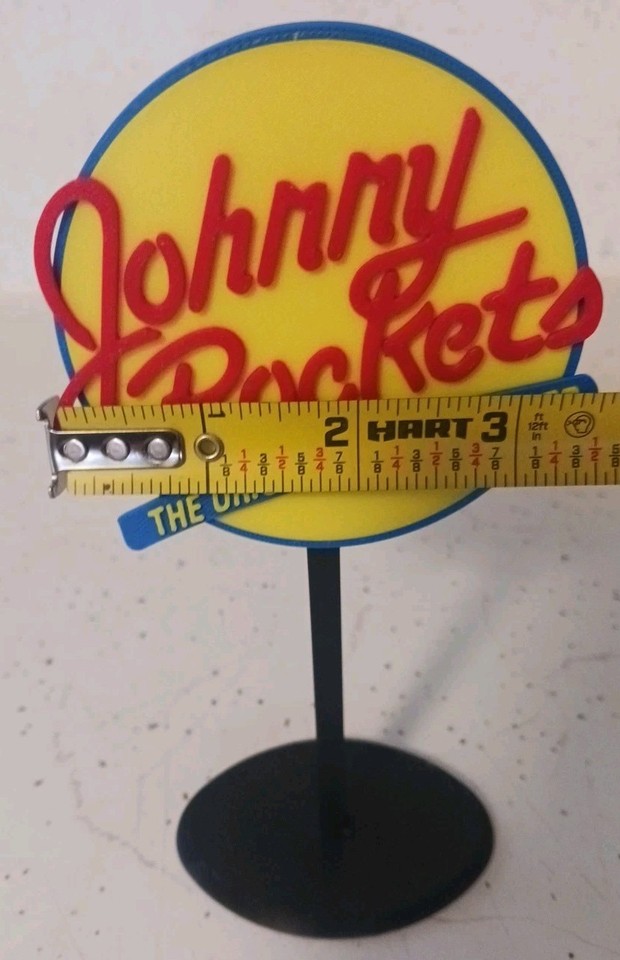 Vintage Johnny Rockets Logo Miniature Sign Diorama Display Fan Art 6.5 ...