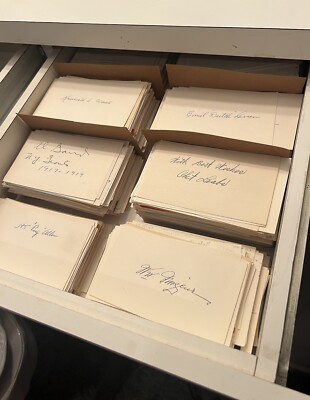 Lot of 100 1910s-1960s ONLY Signed Baseball Index Cards & GPCs GREAT ...