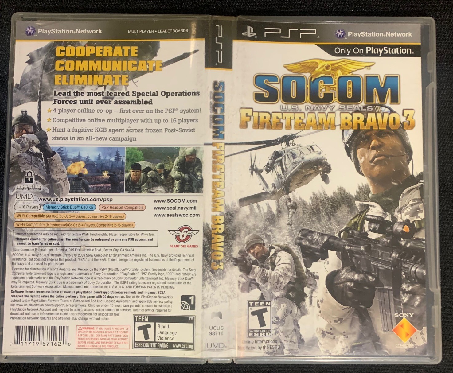 SOCOM US Navy SEALs: Fireteam Bravo 3 PSP 711719871620| eBay