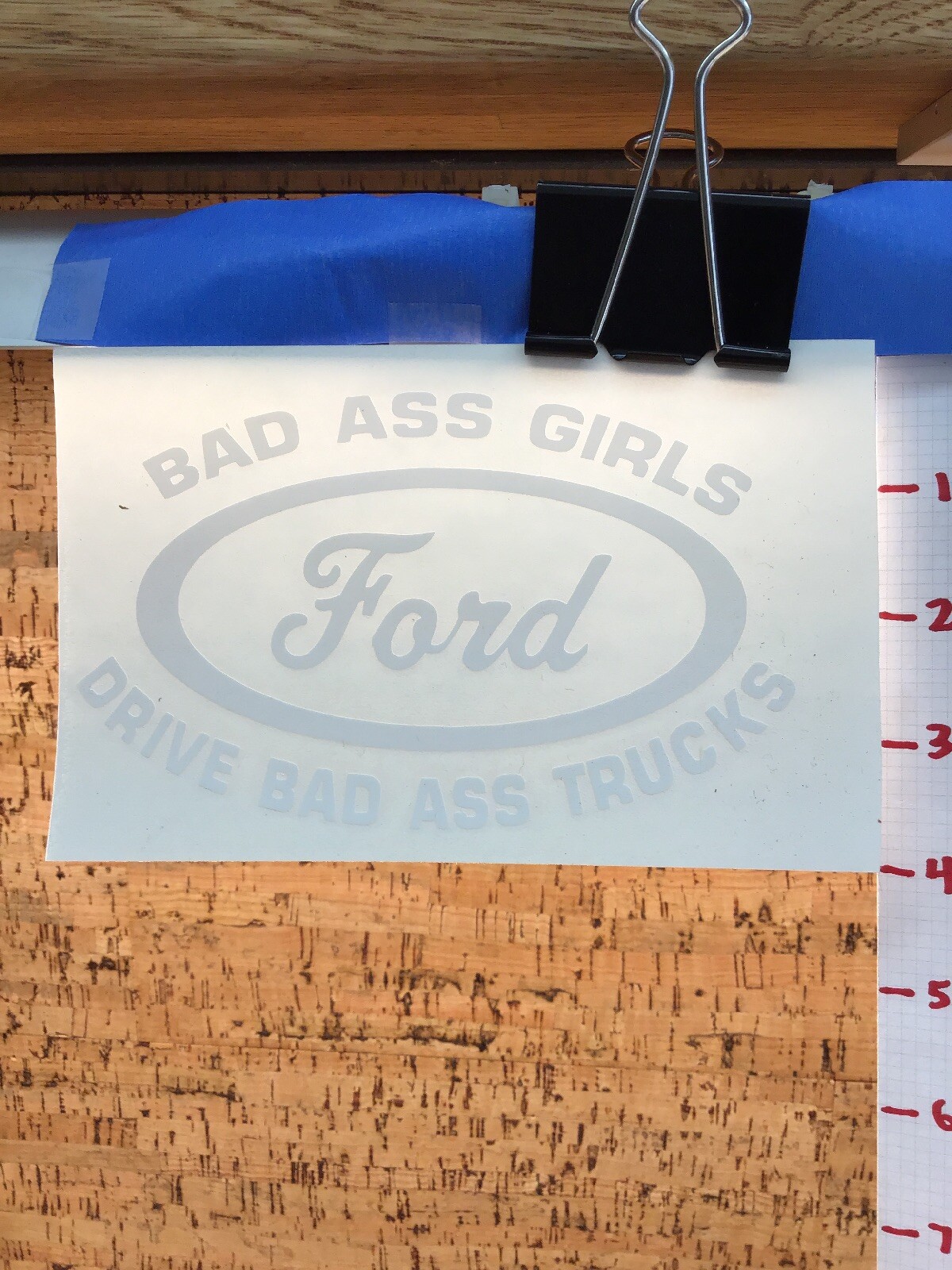 Bad Ass Girls Drive Badass Toys Ford - White - Vinyl Decal - Y7-1.72 | eBay