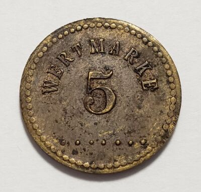 Trade Token - 1871-1948 5 Wertmarke German Business Token - SKU-F6324 ...