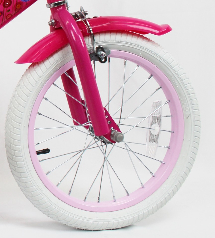 16" inch Kids Girl Bike with Handbrake Princess for 3 4 5 6 Year Gift ...