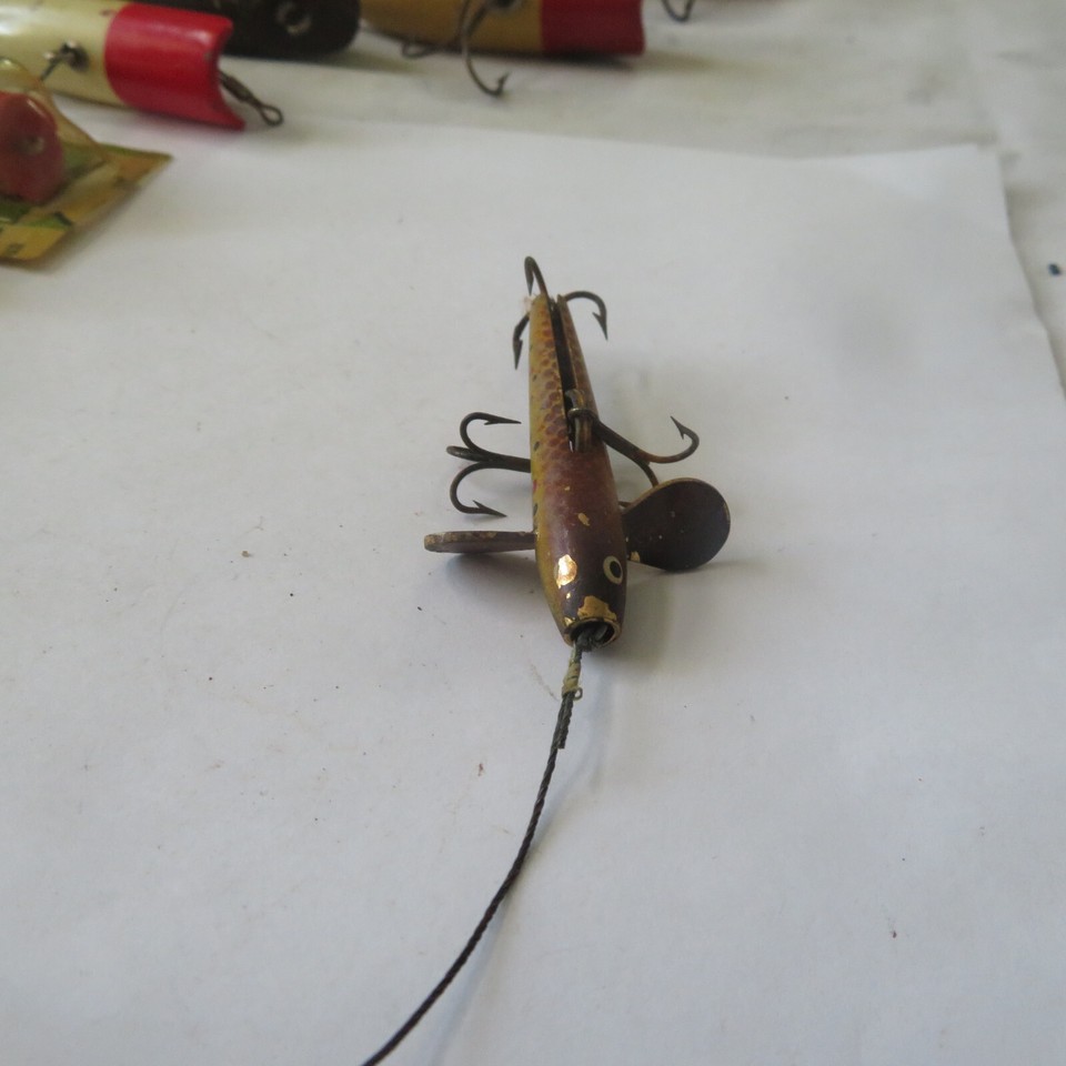 FISHING LURE DEVON 2" METAL RIGED SPINNING MINNOW GREEN | eBay