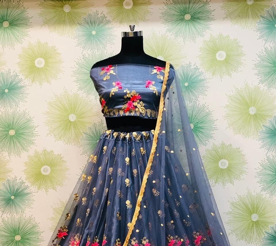 Designer Lengha Ethnic Party Wear Wedding Indian Pakistani Lehenga ...