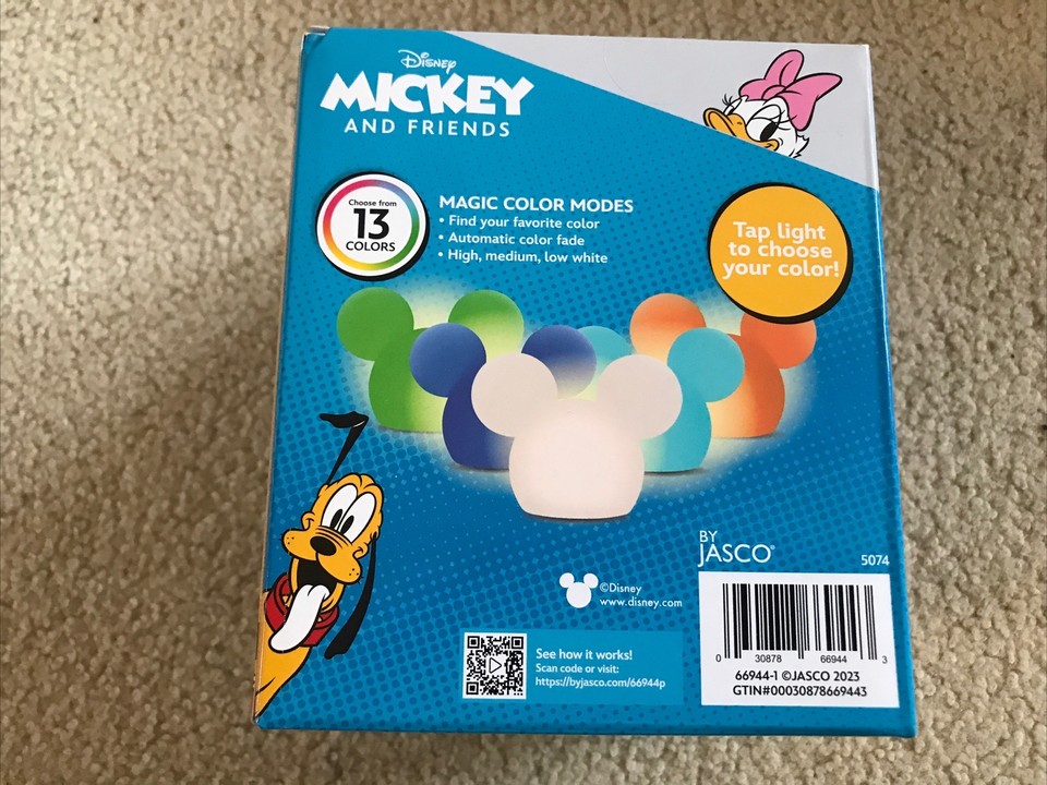 Disney Mickey&Friends Mickey Mouse Squishy Light Color Changing Lamp-D ...