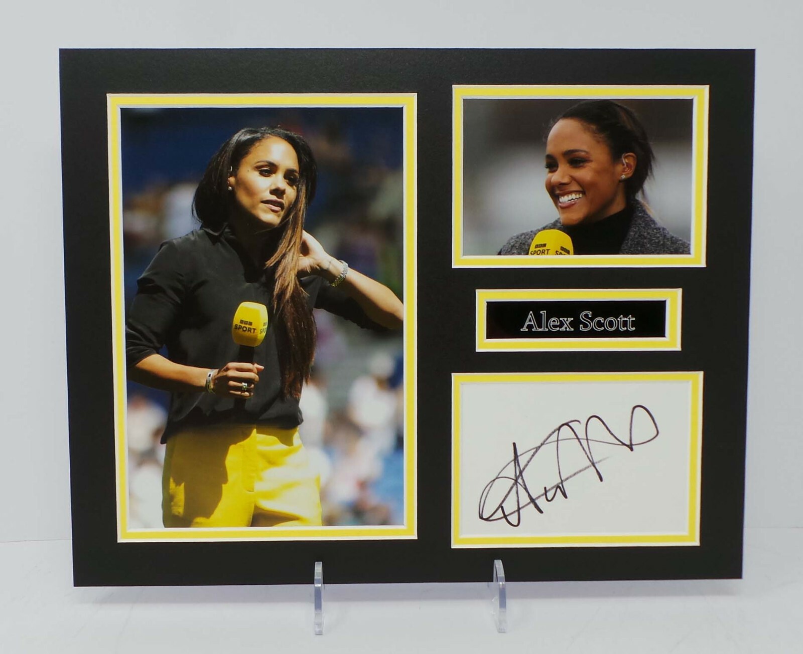 Alex SCOTT Football Presenter Signed & Mounted Sexy Photo Display B ...