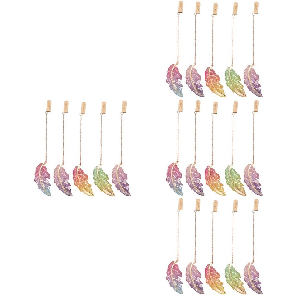 20 Pcs Creative Bookmark Book Adornment Bookmarks Gifts Leaf Shaped for ...