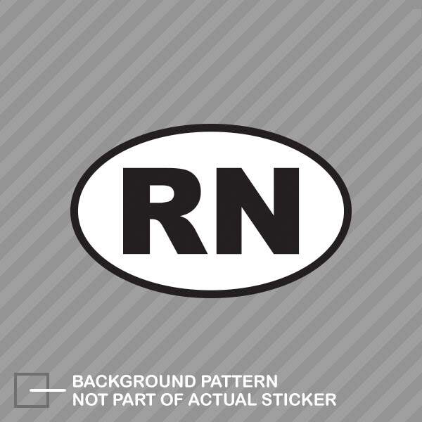 Oval RN Sticker Decal Vinyl registered nurse nursing | eBay