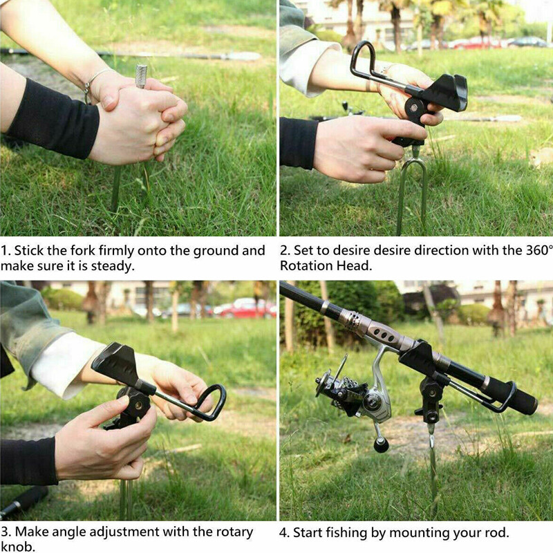 2 x Adjustable Detachable Carp Fishing Rod Pod Stents Holder Fishing ...