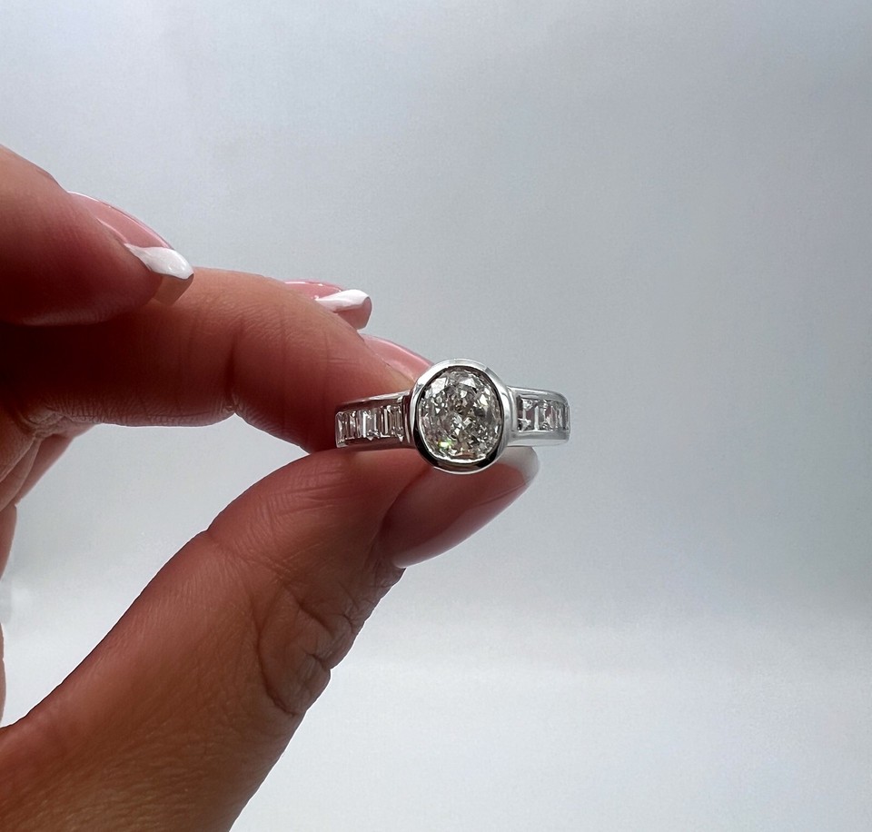 14K White Gold Engagement Ring 1.85CT Clarity Enhanced Diamond Retail Value=$22K | eBay