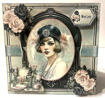 Handmade Greeting Card 3D All Occasion With A Flapper Girl | eBay