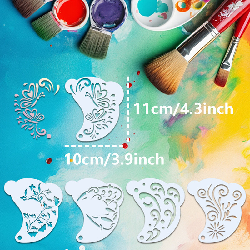 Hollowed Face Paint Templates Multiple Pattern DIY Makeup Tools ...