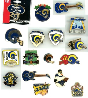 Rams Vintage Pin Choice Pins Some new on card St. Louis / Los Angeles ...
