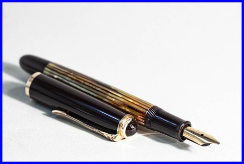 Vintage Pelikan 400NN Fountain Pen IN Tortoise Shell Braun & Gold With ...