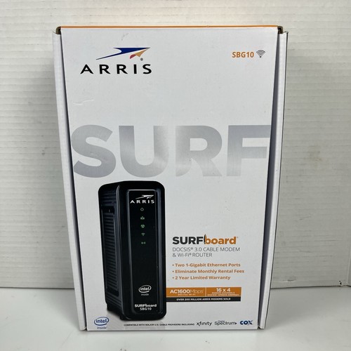 ARRIS SURFboard SBG10 DOCSIS 3.0 16 x 4 Gigabit Cable Modem/AC1600 Wi ...