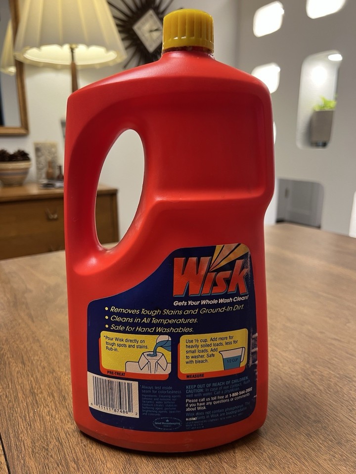 Vintage Wisk Laundry Detergent 64 Oz Bottle Prop 80s 90s | eBay