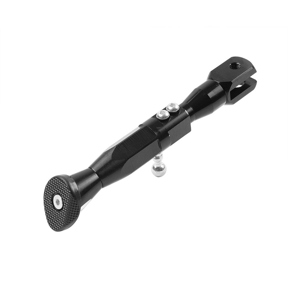 Black Motorcycle Universal Adjustable Kickstand Foot Side Support Kick ...