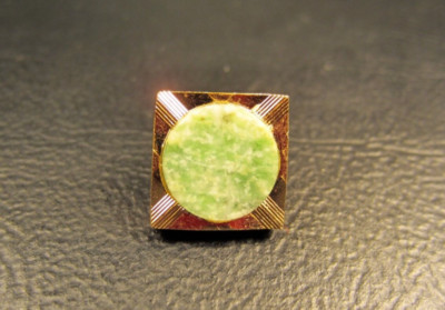 Vintage Jade Yellow Gold Plated Tie Tac or Lapel Pin | eBay