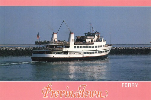 Postcard MA Provincetown Ferry Ship Boat Cape Cod Boston Harbor Cruises ...