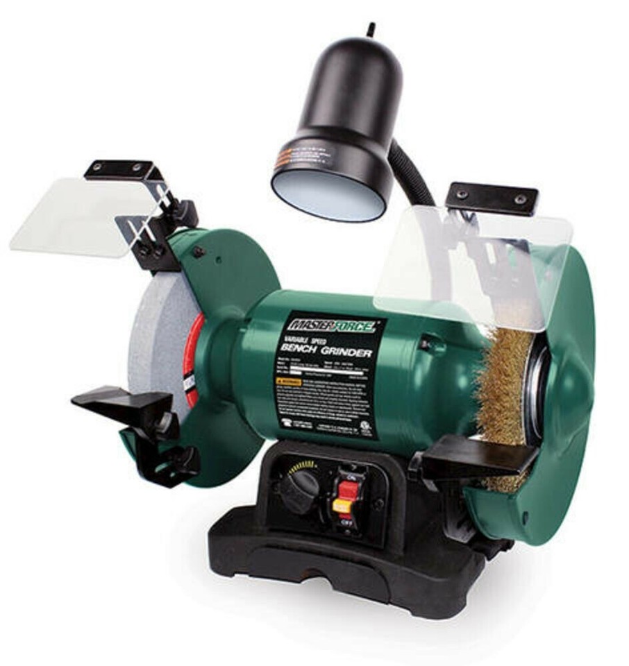 8" Variable Speed Bench Grinder 3/4 HP Wire Abrasive Grind Wheel Water ...