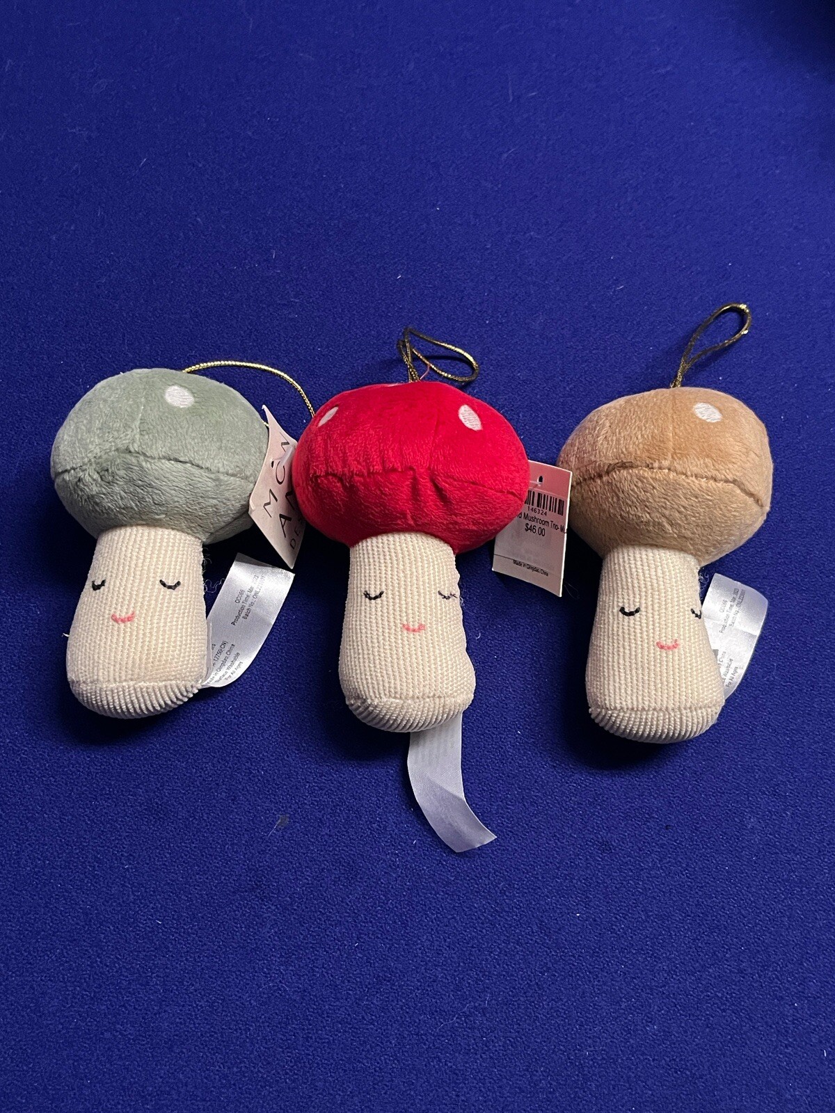 Disney Parks Mon Ami Designs Woodland Mushrooms Plush Ornament Trio NEW ...