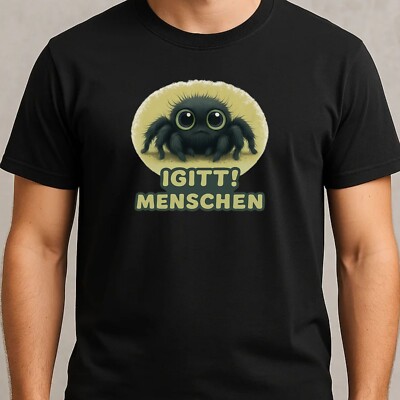 Funshirt Spinne mit Ekelblick – „Igitt, Menschen!“ Humor Shirt | eBay.de