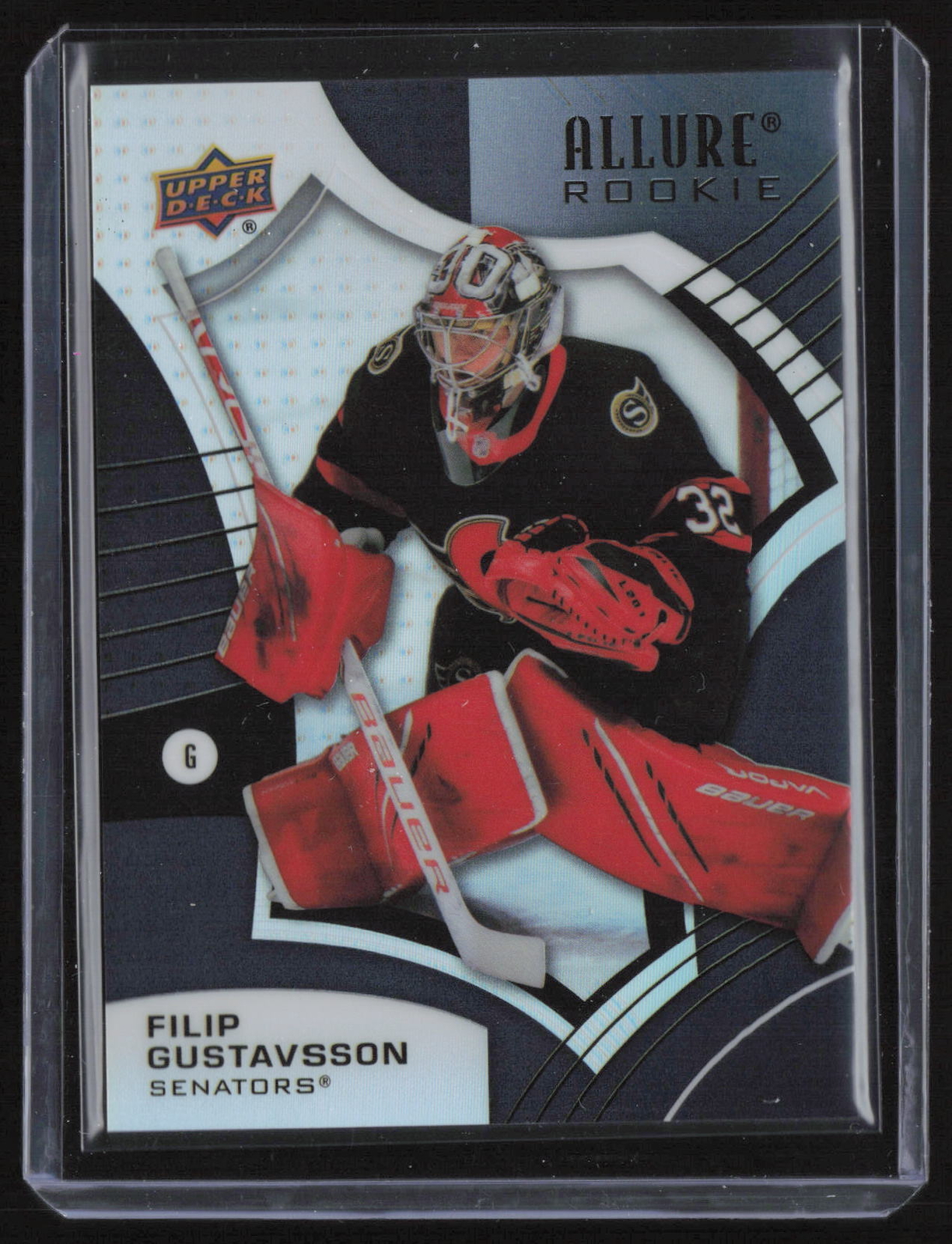 2021-22 Upper Deck Allure - Rookies Filip Gustavsson #148 Black Rainbow ...