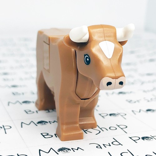 LEGO Cow with Horns Farm Barn Animal Medium Nougat | eBay