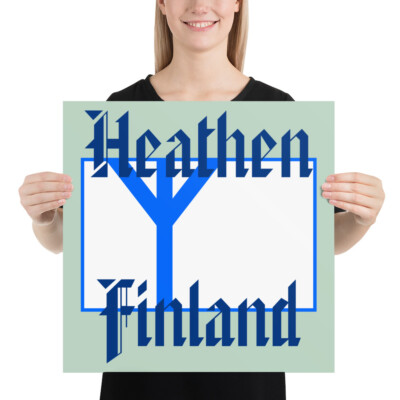 "Heathen Finland" Poster Asatru Flag Pakanallinen Suomi Viking Runic | eBay