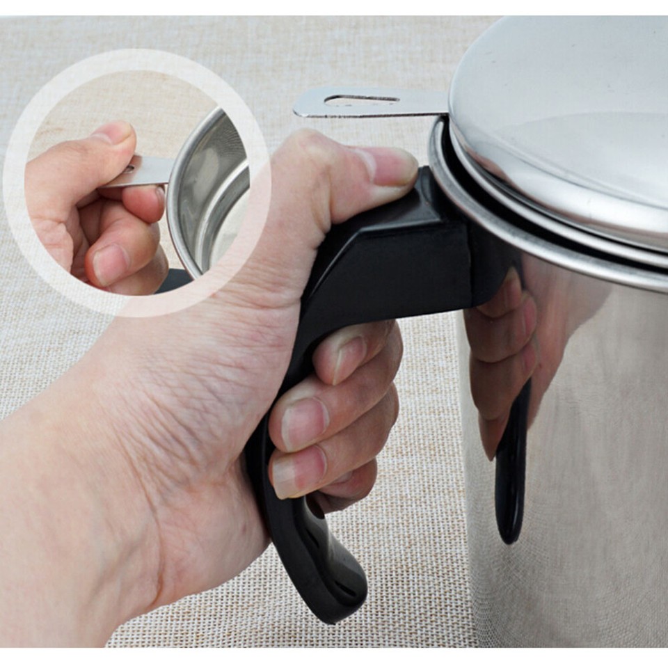 1 pc Stainless Steel Grease pot cooking Oil Pot 1.2L Oilcan Colander ...