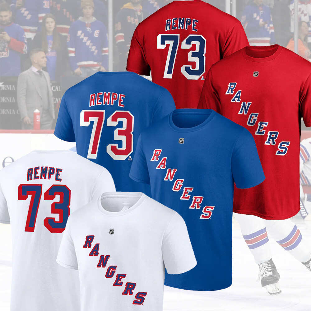 SALE 30% - Matt Rempe #73 New York Rangers 2024 Player Name & Number T ...