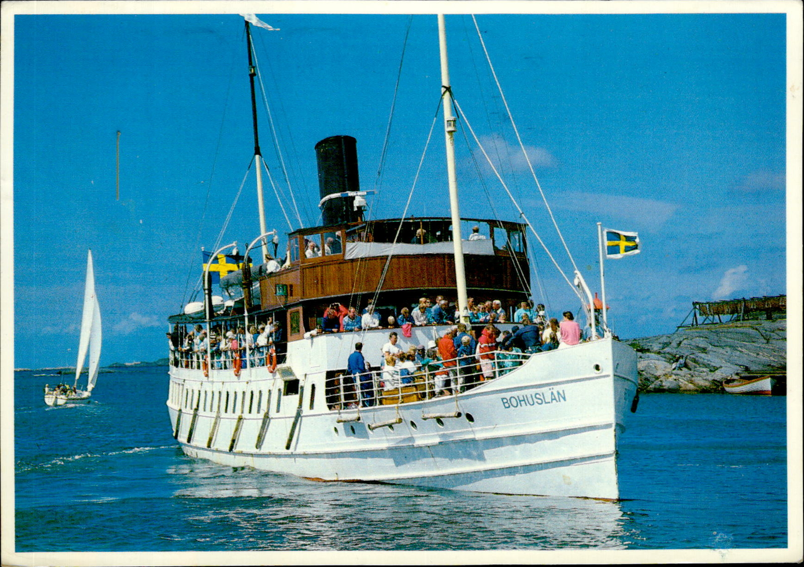 IMN03695 ss bohuslan med glada passagerare sweden ship | eBay