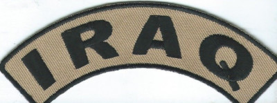 Iraq Small Arm Rocker Patch - 4.5x1.5 inch (69) | eBay
