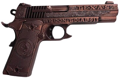 Colt 1911 We Don't Dial 911 Texas Novelty Metal Bronze Fridge Magnet | eBay