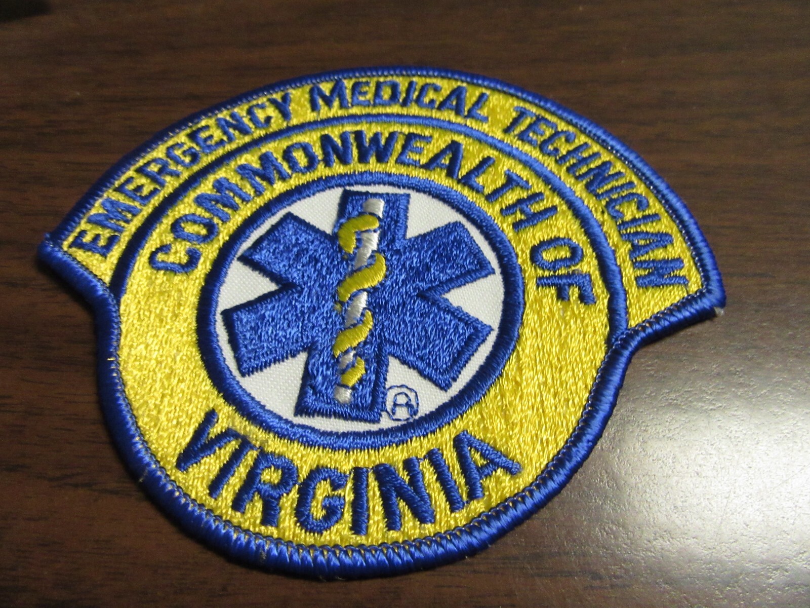 Commonwealth of Virginia Emergency Medical Technician Light Yellow ...