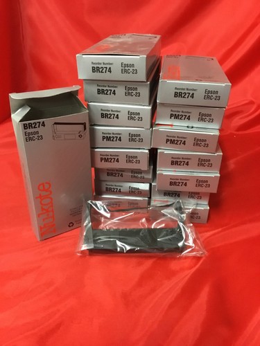 16 NEW Compatible Black/Red POS Ribbons for Epson ERC-23 ,TM 267 NuKote ...