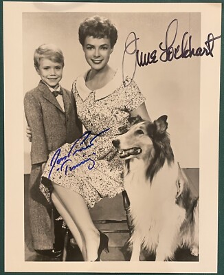 June Lockhart & Jon Provost Lassie Signed Autographed RARE 8x10 Photo ...