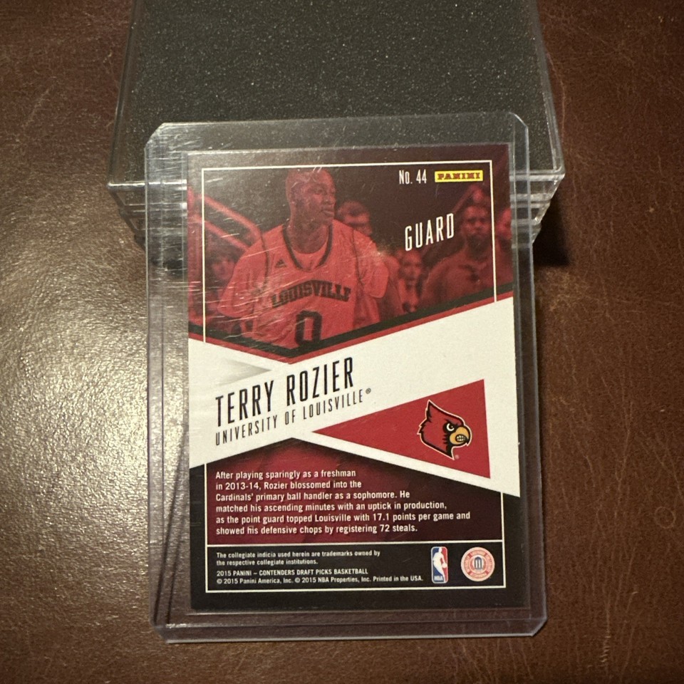 2015-16 Panini Contenders Draft Picks - School Colors Terry Rozier #44 ...