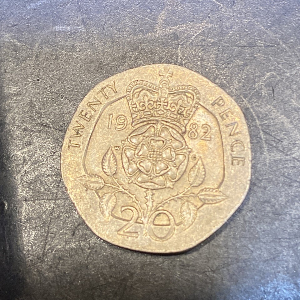 1982 United Kingdom Twenty Pence Coin, Queen Elizabeth II Era | eBay UK