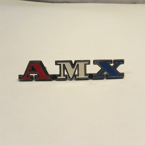 VINTAGE AMC#3633536 "AMX" EMBLEM BADGE SCRIPT USED LIGHT WEAR 1971-1974 ...