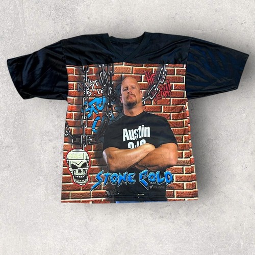 Vintage Stone Cold Steve Austin Jersey Shirt XLarge WWF 90s The Stunner ...