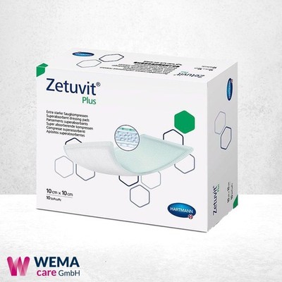 ZETUVIT Plus extrastarke Saugkompressen steril 10x10 cm 10 ST 413710 ...