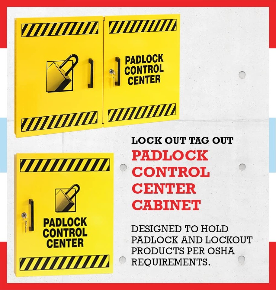 Lockout Tagout Kit, Padlock Control Center for Safe Padlock Storage ...