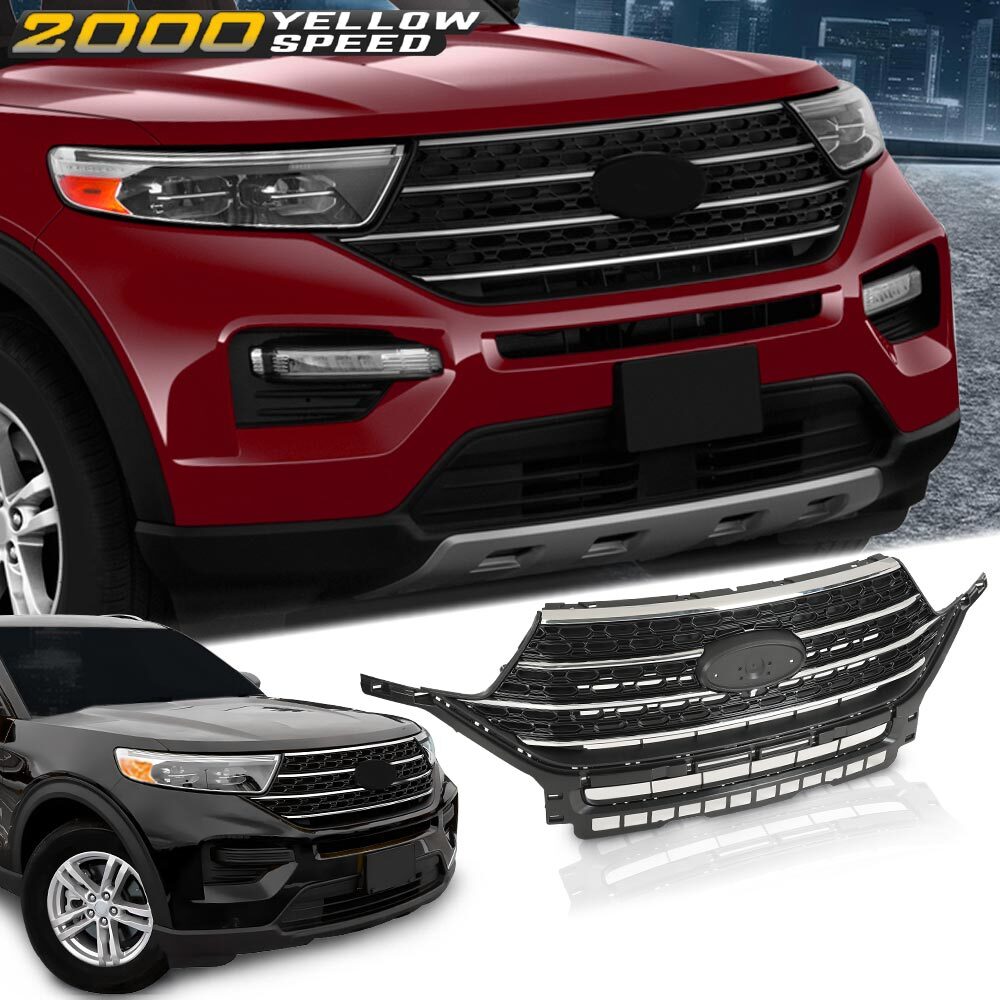 Fit For 2020 2021 2022 Ford Explorer Grille Grill Honeycomb Front ...