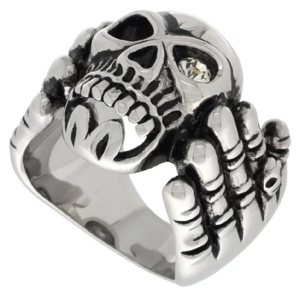 Skeleton Hand Holding Skull