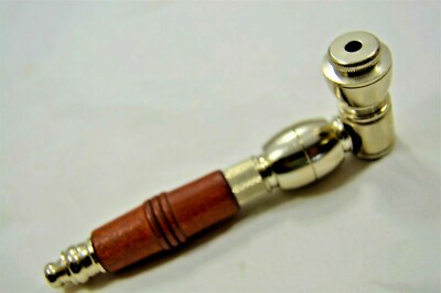 Metal Tobacco Chamber Smoking Pipe Solid Brass Silver Hand Long Pipes ...